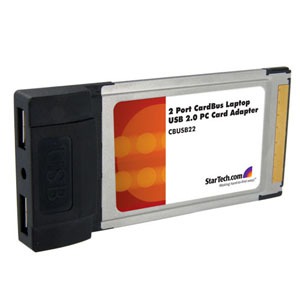 StarTech.com 2 Port CardBus Laptop USB 2.0 PC Card Adapter - BH2910 ...