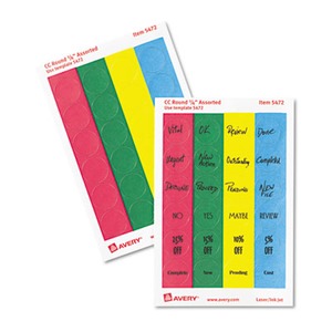 Avery Printable Self-Adhesive Removable Color-Coding Labels - AVE05472 ...