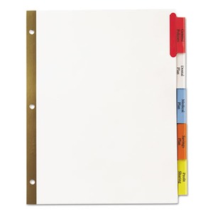 Avery Insertable Big Tab Dividers - AVE11121 - Shoplet.com