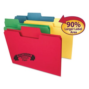 Smead SuperTab Colored File Folders - SMD10410 - Shoplet.com