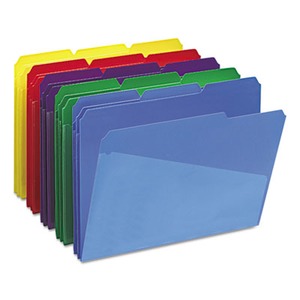 Smead Poly Colored File Folders With Slash Pocket - SMD10540 - Shoplet.com