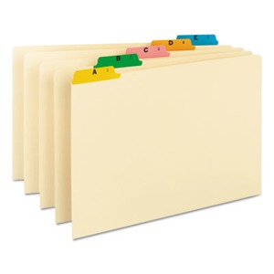 Smead Alphabetic Top Tab Indexed File Guide Set - SMD52180 - Shoplet.com