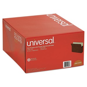 Universal Redrope Expanding File Pockets - UNV15343 - Shoplet.com