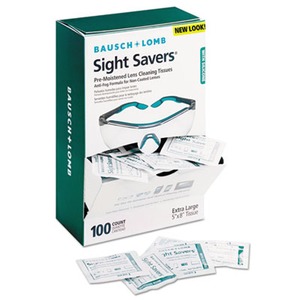 Bausch & Lomb Sight Savers Pre-Moistened Anti-Fog Tissues with Silicone ...