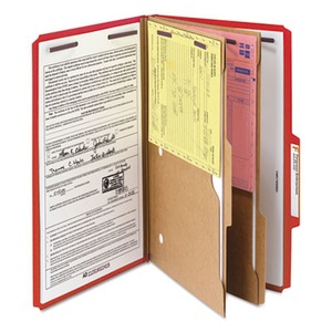 Smead 6-Section Pressboard Top Tab Pocket Classification Folders ...