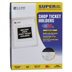 C-line Clear Vinyl Shop Ticket Holders - CLI80911 - Shoplet.com