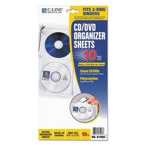 C-line Deluxe CD Ring Binder Storage Pages - CLI61958 - Shoplet.com