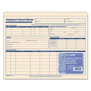 Tops Employee Record Master File Jacket - TOP32801 - Shoplet.com