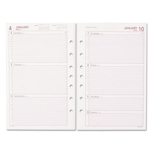 DAY RUNNER,INC. Weekly Planning Pages Refill, 5 1/2 x 8 1/2, 2019 ...