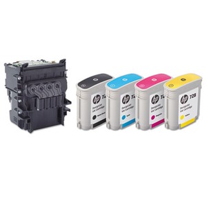 HP 729 F9J81A Black/Cyan/Magenta/Yellow Printhead - HEWF9J81A - Shoplet.com