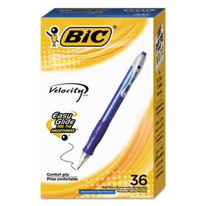BIC Velocity Easy Glide Ballpoint Pen Value Pack - BICVLG361BE ...