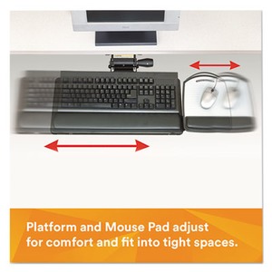 3m Knob Adjust Keyboard Tray With Highly Adjustable Platform ...