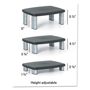 3m Adjustable Height Monitor Stand - MMMMS80B - Shoplet.com
