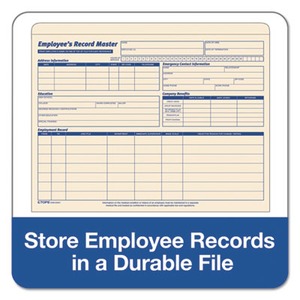 Tops Employee Record Master File Jacket - TOP3280 - Shoplet.com