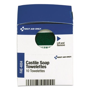 FIRST AID ONLY, INC. SmartCompliance Castile Soap Towelettes ...