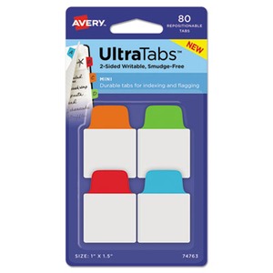 Avery Ultra Tabs Repositionable Mini Tabs - AVE74763 - Shoplet.com