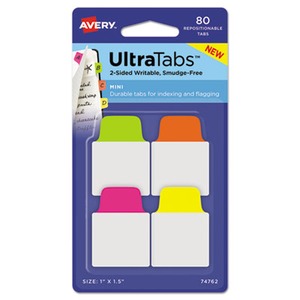 Avery Ultra Tabs Repositionable Mini Tabs - AVE74762 - Shoplet.com