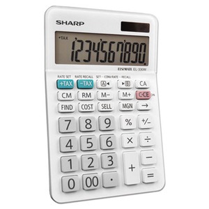 Sharp EL-330WB Desktop Calculator - SHREL330WB - Shoplet.com