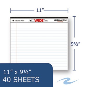 Roaring Spring WIDE Landscape Format Writing Pad - ROA74500 - Shoplet.com