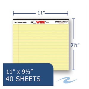 Roaring Spring WIDE Landscape Format Writing Pad - ROA74501 - Shoplet.com