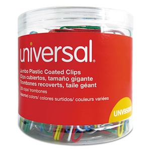Universal Plastic-Coated Paper Clips with One-Compartment Dispenser Tub ...