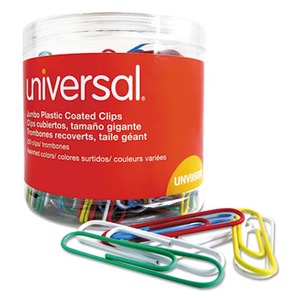 Universal Plastic-Coated Paper Clips with One-Compartment Dispenser Tub ...