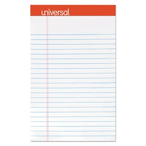 Universal Perforated Ruled Writing Pads - UNV46300 - Shoplet.com
