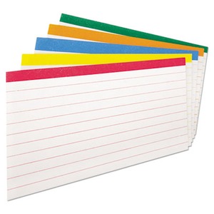 Oxford Color Coded Ruled Index Cards - OXF04753 - Shoplet.com