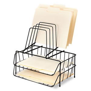 Fellowes Wire Double Tray with Step File Sorter - FEL72391 - Shoplet.com