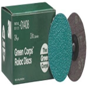 3M Abrasive Green Corps Roloc Discs - 7100010637, 25/BX - 405-051131 ...