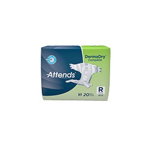 Attends DermaDry Complete Adult Briefs Regular 34 - 56 Inch Waist ...
