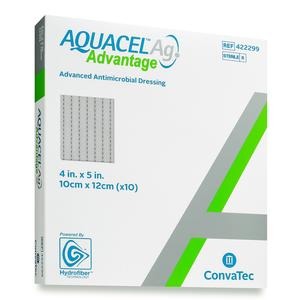 Convatec AQUACEL Ag Advantage Dressing, 4 x 5 Inch - 51422299 - Shoplet.com