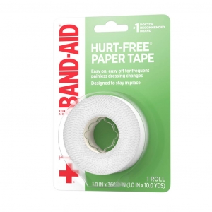Johnson & Johnson Band-Aid First Aid Hurt-Free Paper Tape, 1" x 10 ...