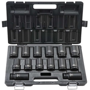 Stanley Products Blackhawk Deep Impact Socket Sets - UW2614DS, 14 per ...