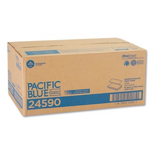 Georgia Pacific Blue Basic M-Fold Paper Towels - GPC24590 - Shoplet.com