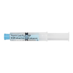 Medline Heparin Pre-Filled Catheter Flush Syringe 10U 5 to 10 mL ...