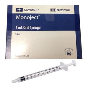 Cardinal Health-pr Monoject Oral Medication Syringe 1 mL, Clear (100 ...