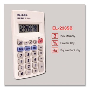 Sharp EL233SB Pocket Calculator - SHREL233SB - Shoplet.com
