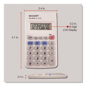 Sharp EL233SB Pocket Calculator - SHREL233SB - Shoplet.com