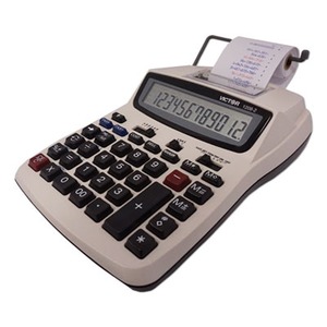 Victor 1208-2 Two-Color Compact Printing Calculator - VCT12082 ...