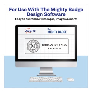 Avery The Mighty Badge Name Badge Inserts - AVE71210 - Shoplet.com