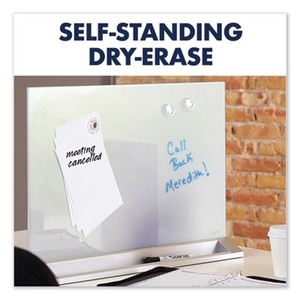 Quartet Desktop Magnetic Glass Dry-Erase Panel - QRTGDP1723W - Shoplet.com
