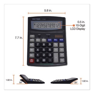 Victor 1190 Executive Desktop Calculator - VCT1190 - Shoplet.com
