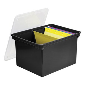 Storex Plastic File Tote - STX61528U01C - Shoplet.com