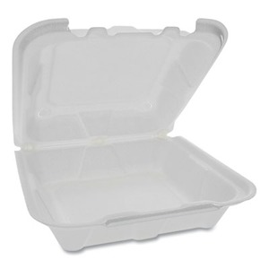Pactiv Foam Hinged Lid Containers - PCTYTD188010000 - Shoplet.com