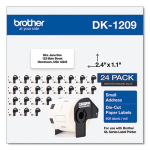 Brother Die-Cut Address Labels - BRTDK120924PK - Shoplet.com