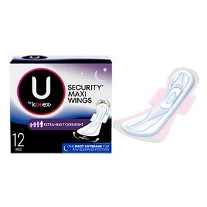 U by Kotex Premium Maxi Extra Heavy Overnight Pad with Wing - 6951755 ...