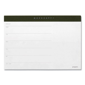 Poppin Inc Work Happy Paper Desk Pad Planner - PPJ107460 - Shoplet.com