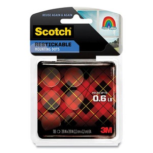 Scotch-brite Restickable Mounting Tabs - MMMR105 - Shoplet.com