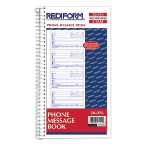 Rediform Telephone Message Book - RED50076 - Shoplet.com